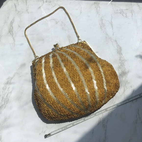 Vintage | Bags | Vintage Gold Beaded Mini Purse | Poshmark